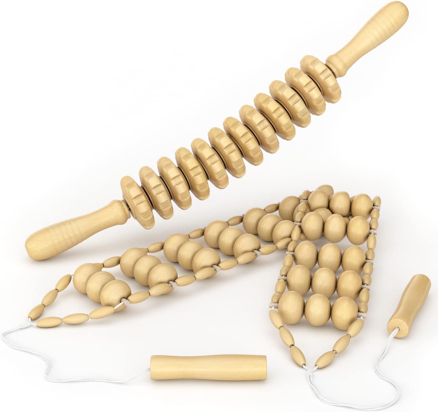 Amazon.com : Healthy Habit 2-in-1 Wooden Massage Set - Wood Therapy ...