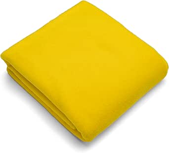 Amazon.com: Pico Textiles 1 Yard - Canary Yellow Solid Fleece Fabric ...