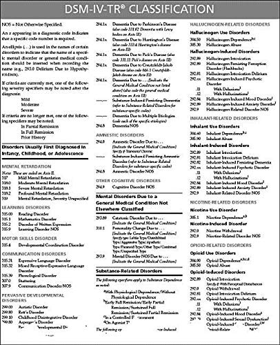 Buy DSM-IV-TR Classification Sheet Book Online at Low Prices in India ...