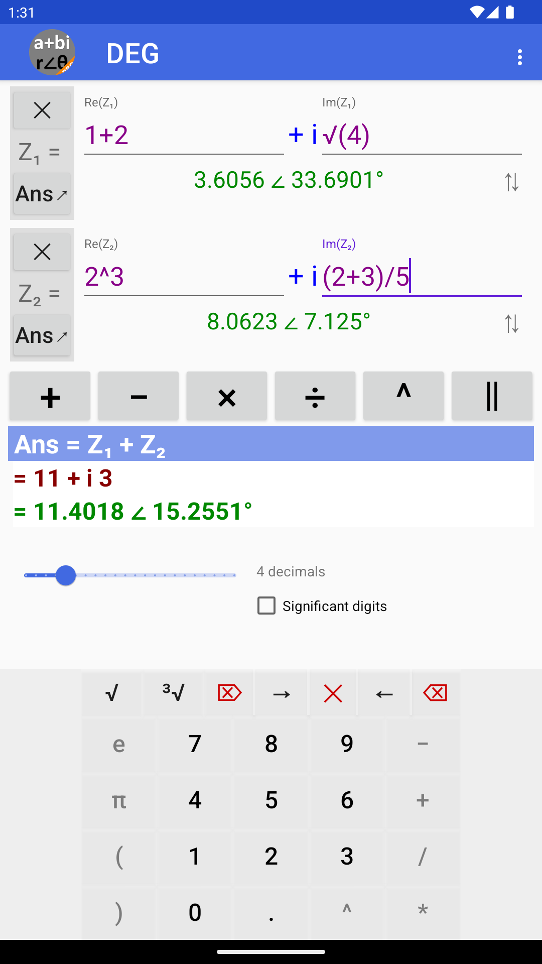 Easy Complex Number Calculator - App on Amazon Appstore