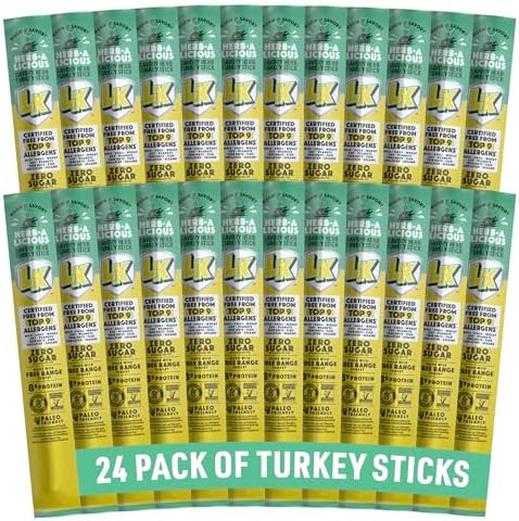 Amazon.com : Lorissa's Kitchen Premium Turkey Meat Sticks, Herb-A ...