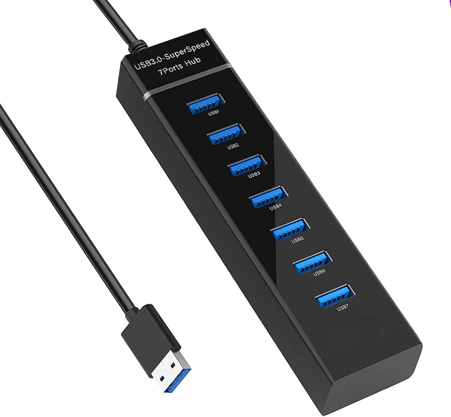 USB Hub3.0, extensor divisor DUOYHIEL de 7 puertos, para transferencia ...
