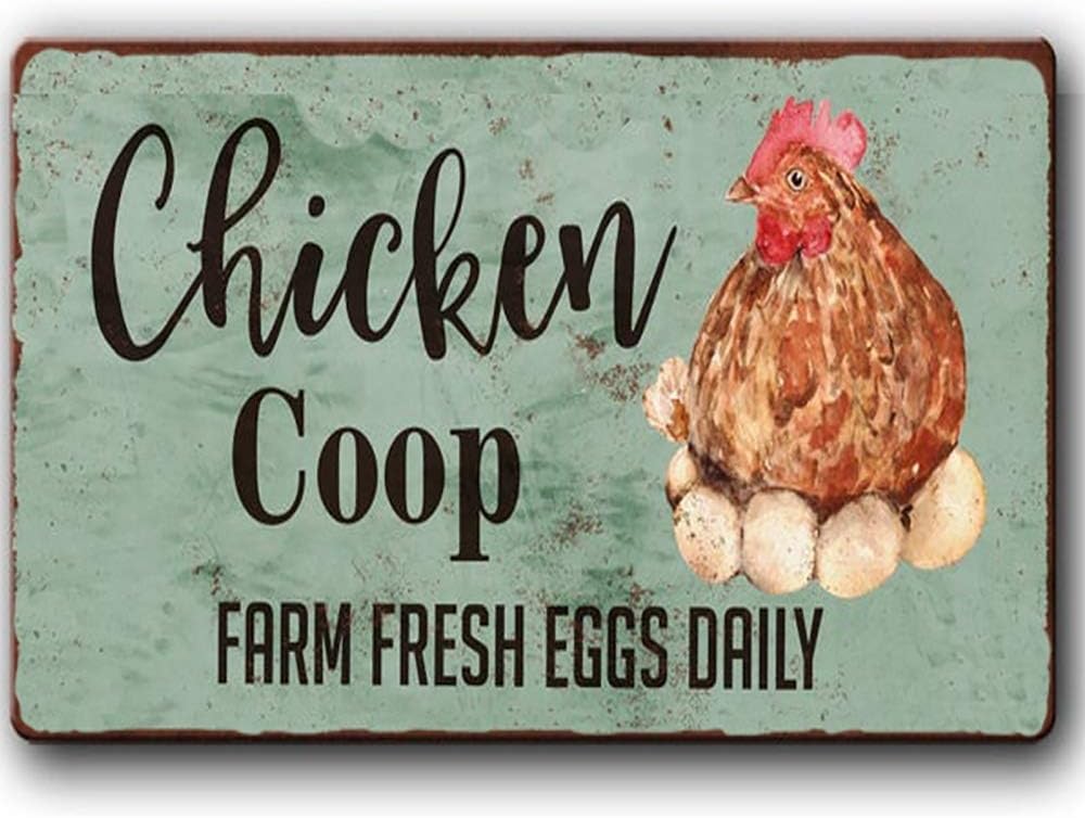 Amazon.com: DAIERCY Graman Farm Fresh Eggs Metal Tin Signs Vintage ...