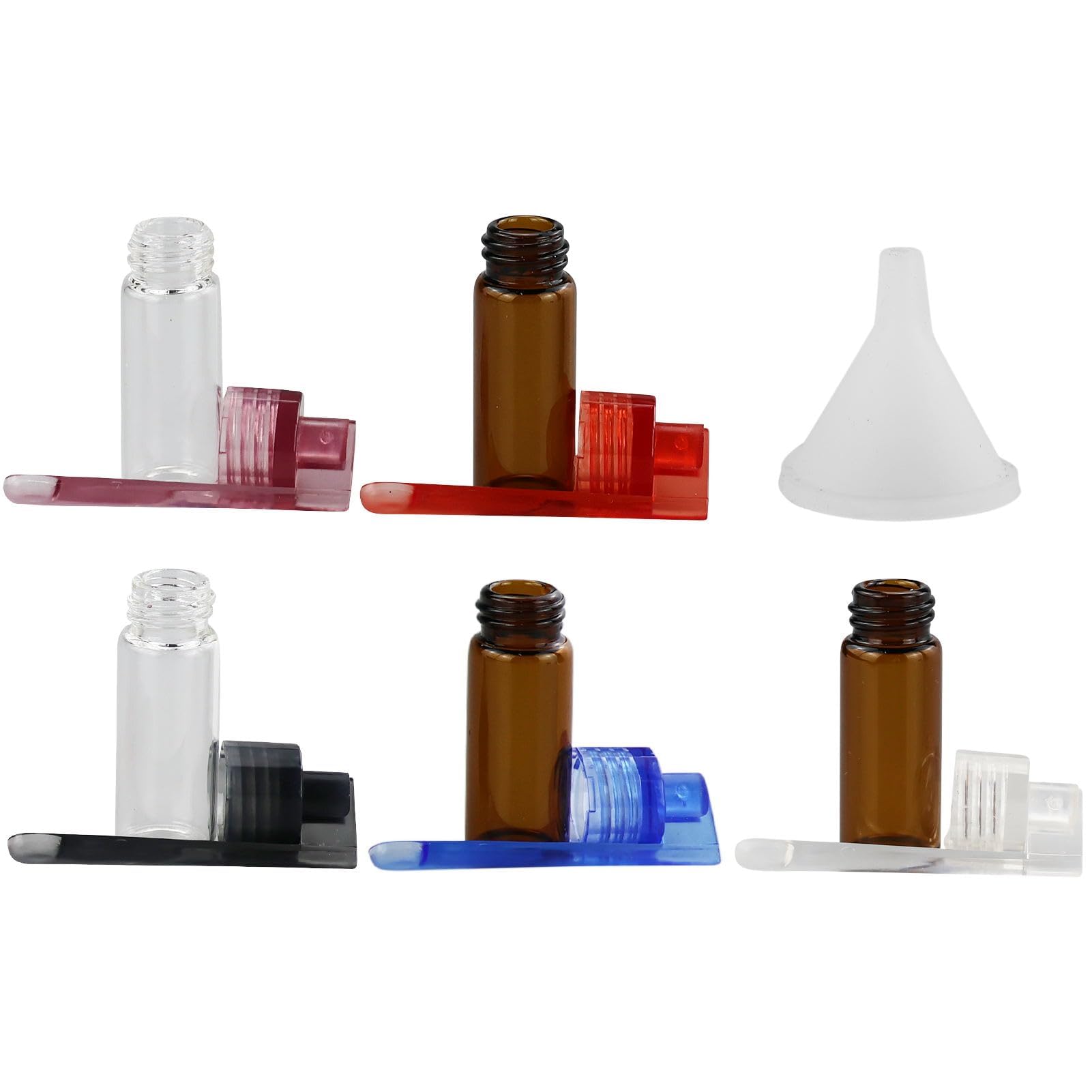 5Pcs Bottle with Spoon, Snorter with Spoon & Small Funnel,Waterproof ...