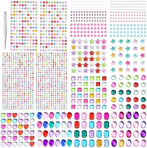 Naler Gem Stickers Self Adhesive Stickers Stick on Gems Jewels for ...