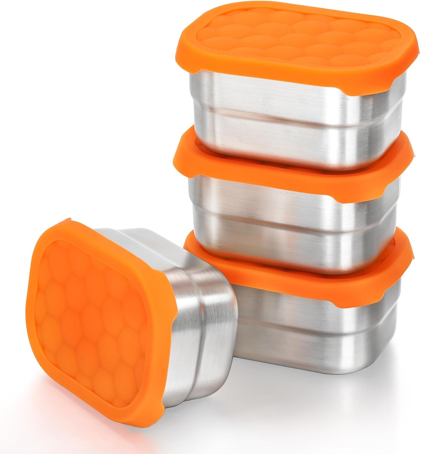 Amazon.com: Goaste 4 Pack Stainless Steel Containers, 8 OZ Small Snack ...