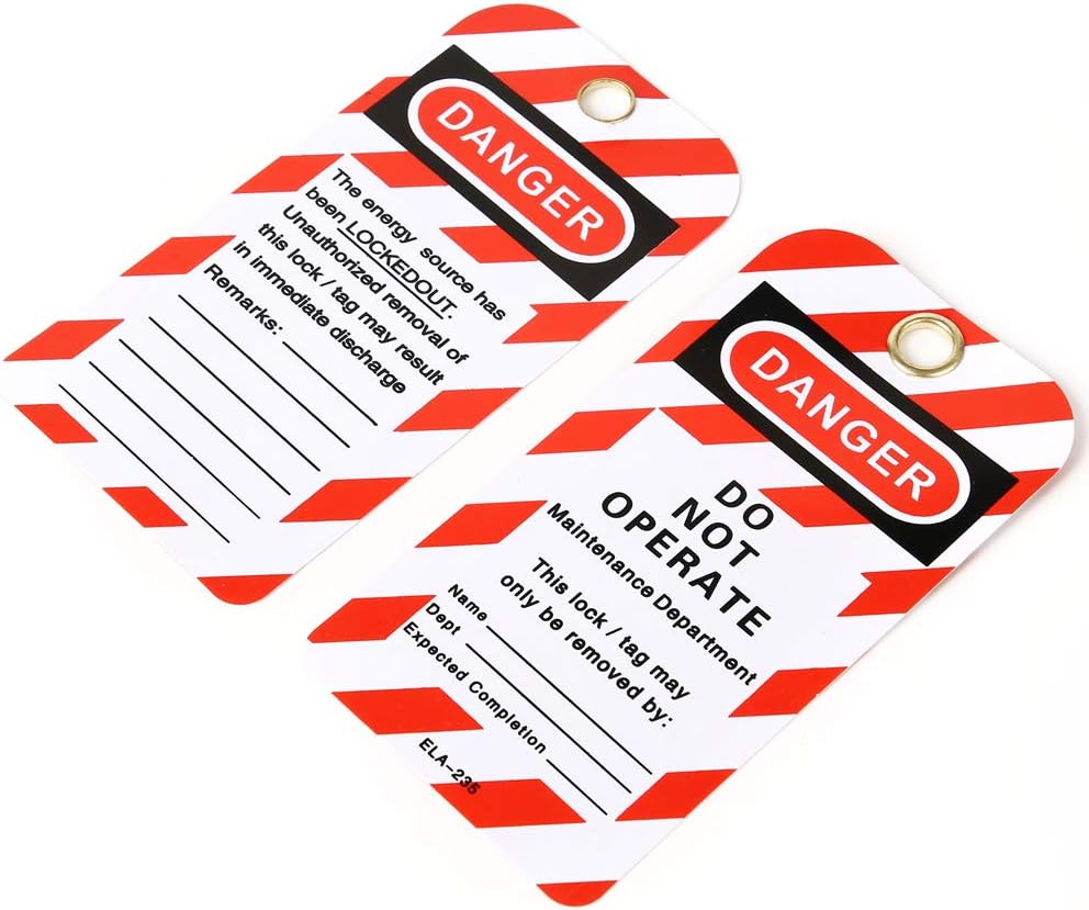 LIVELIFEBETTER® Lockout Tagout Tags – Set of 10 with Cable Ties, Loto ...