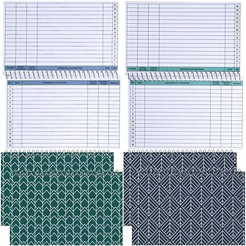Amazon.com : 4 Pack Check Register Book Spiral Bound Checking Account ...