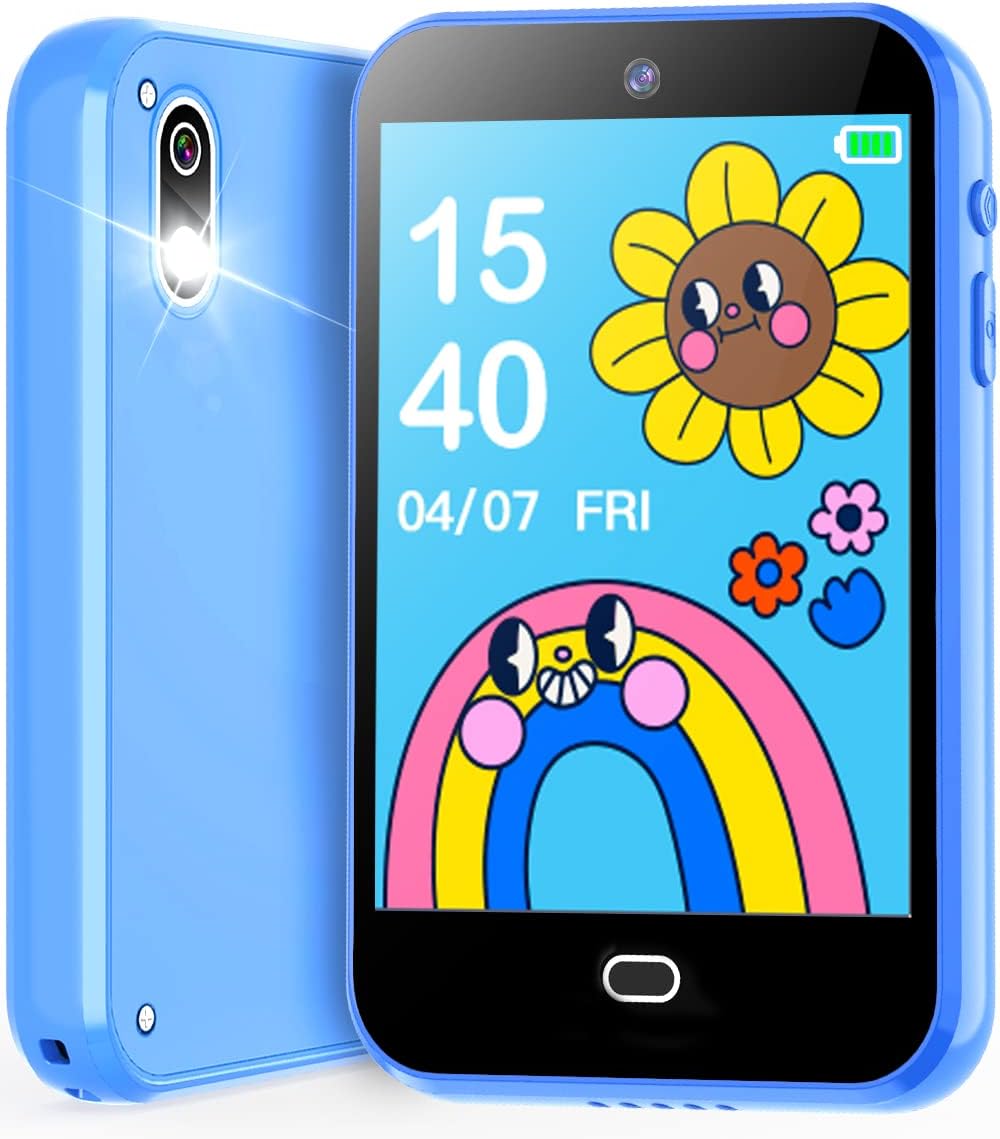 Amazon.com: Kids Smart Pretend Phone for Girls Boys Age 3-8 with Dual ...