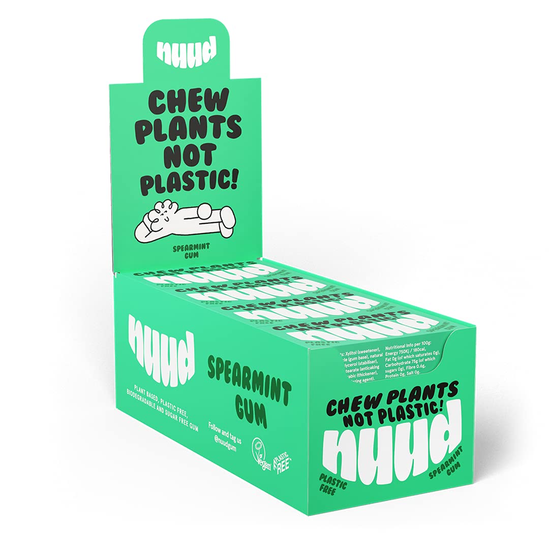 Buy Nuud Spearmint Gum | Plant Based, Biodegradable & Plastic Free ...