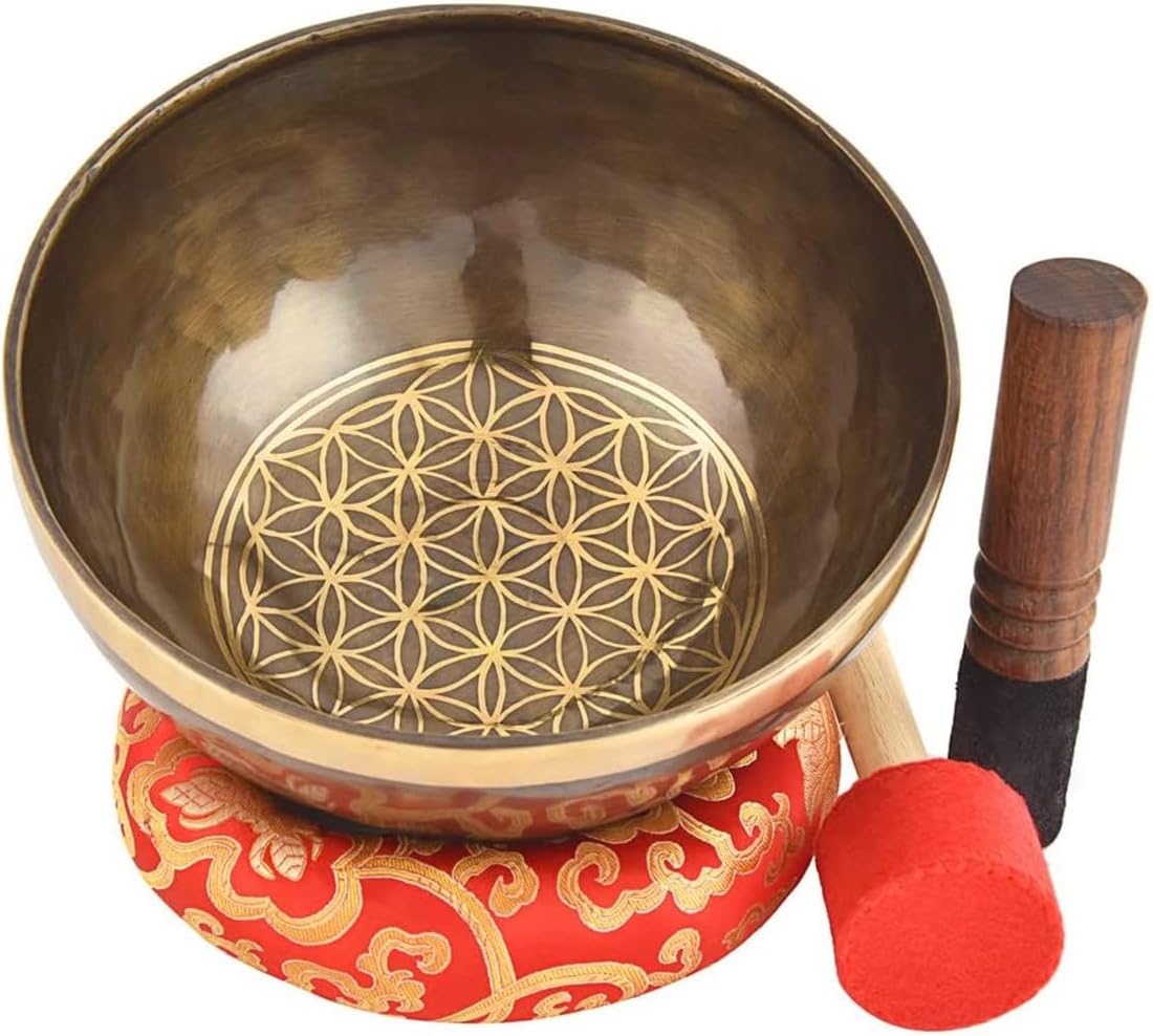 Amazon.com: Himalayan Singing Bowl Set — 100% Handmade 8.5" Meditation ...
