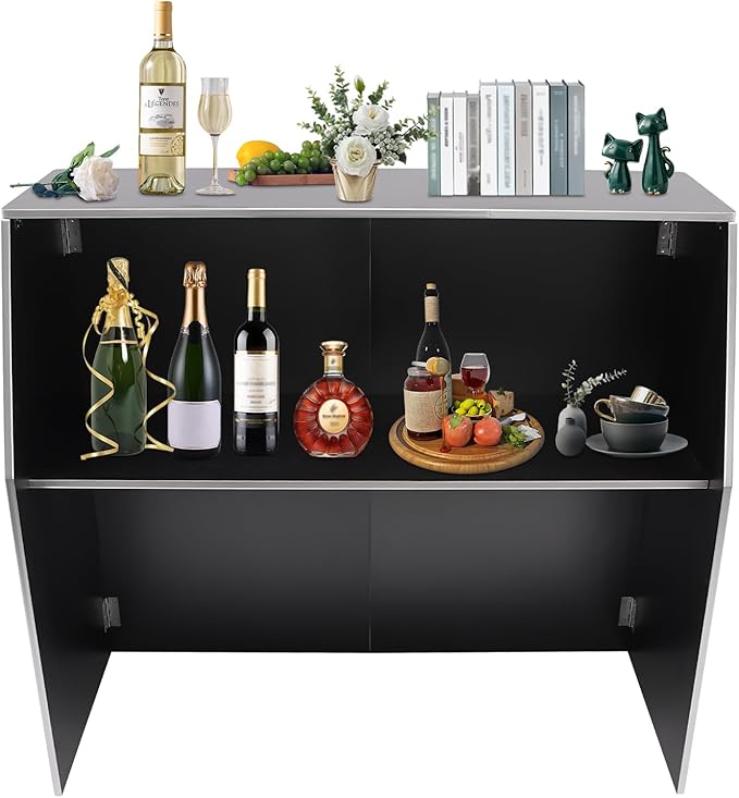 Amazon.com: Portable Folding Event Bar, Mobile Bartender Station with ...