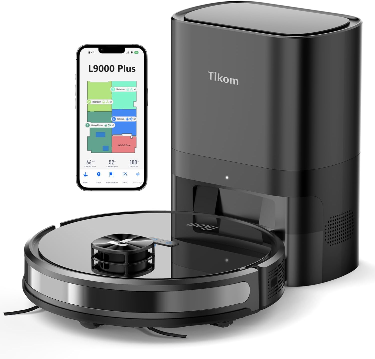 Amazon.com - SwitchBot Mini Robot Vacuum K10+, Self-Emptying Base for ...