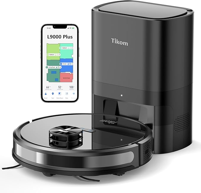 Amazon.com - Tikom Robot Vacuum and Mop Combo L9000 Plus, Self-Emptying ...