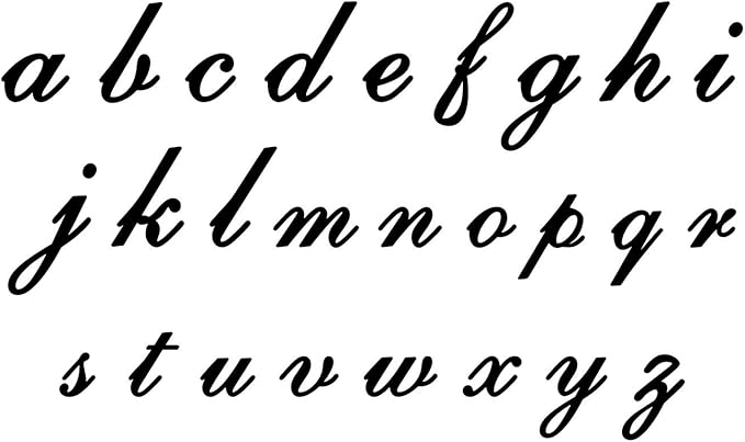 Amazon.com: Cursive Writing Wall Decals - White Vinyl Lower Case ...