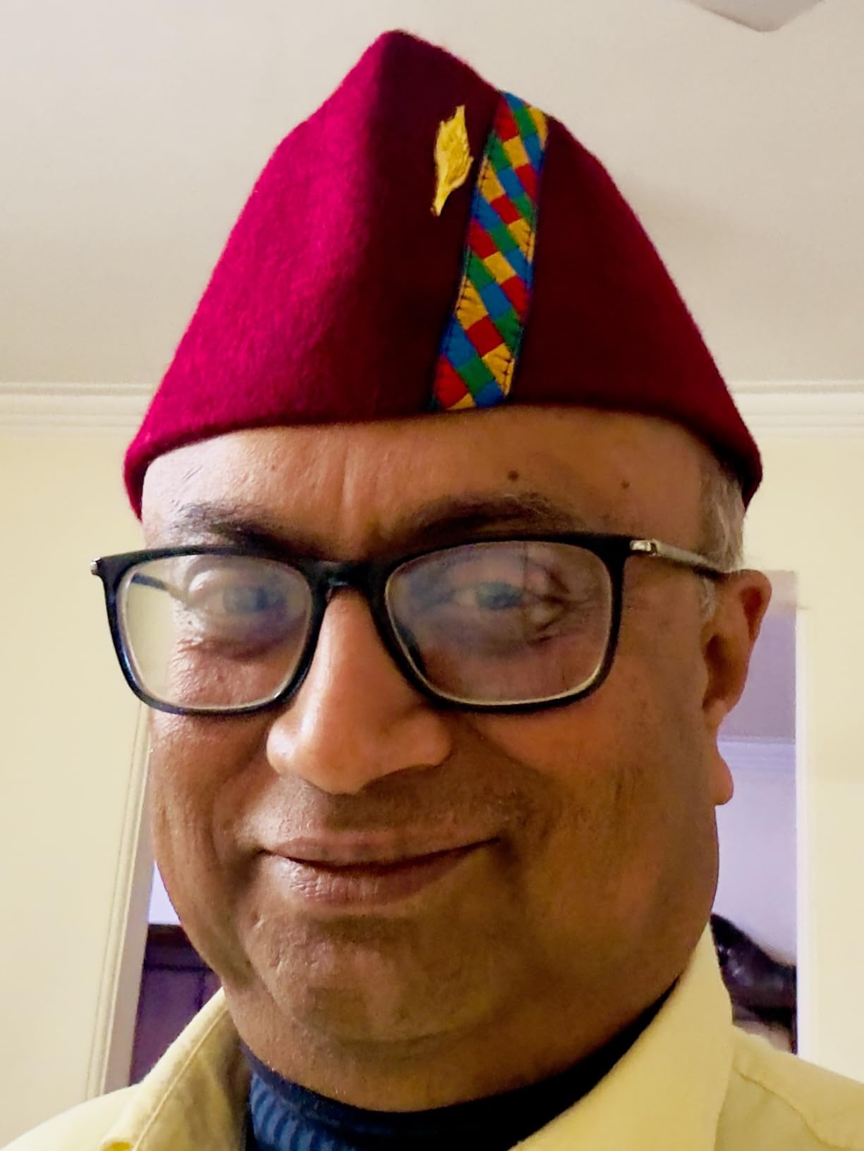 Buy Unisex-Adult Uttarakhand Pahadi Topi Woolen/Cap Maroon, Brhamkamal ...