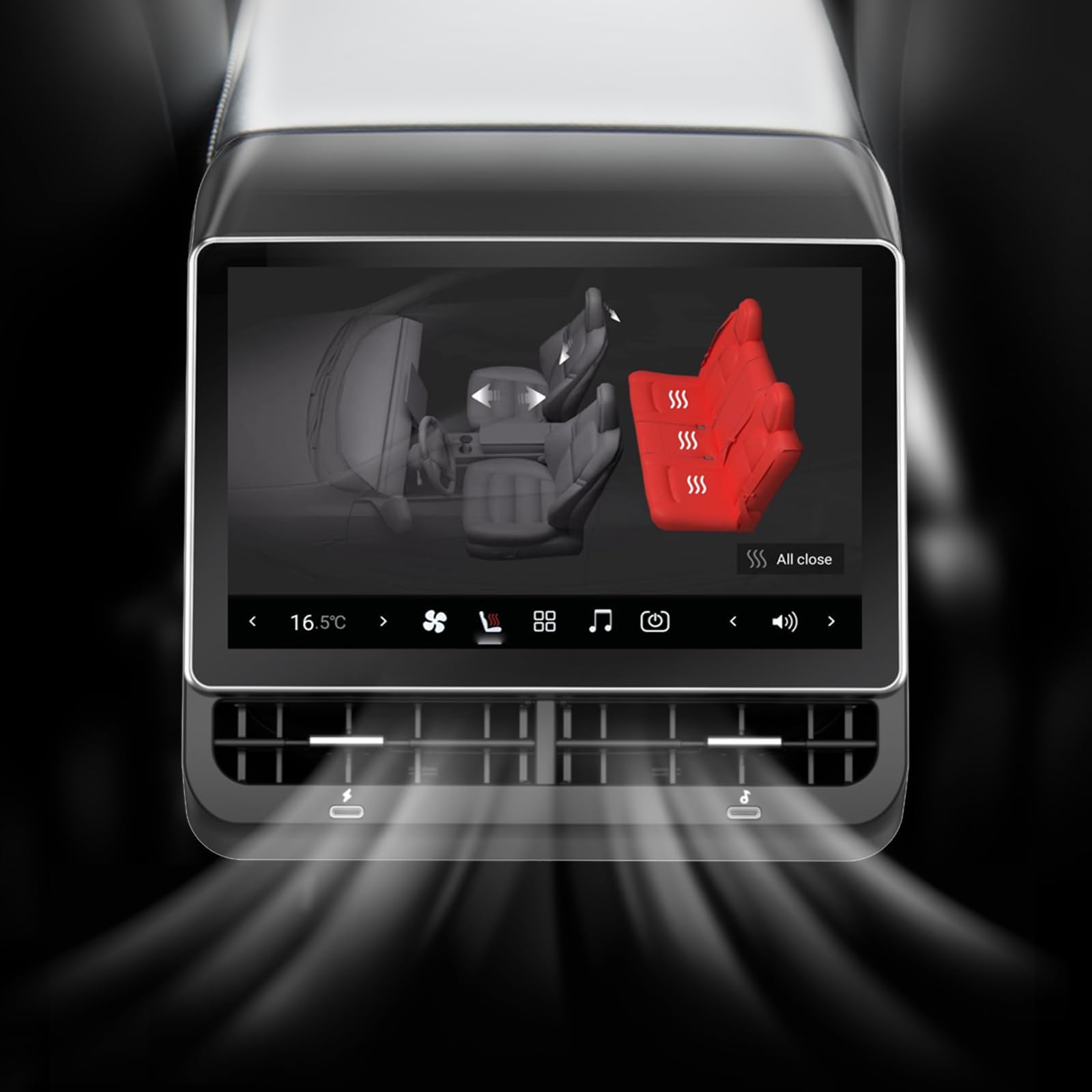 Amazon.com: BUNNYBIRD Rear Display Screen for Tesla Model 3 (2020-2022 ...