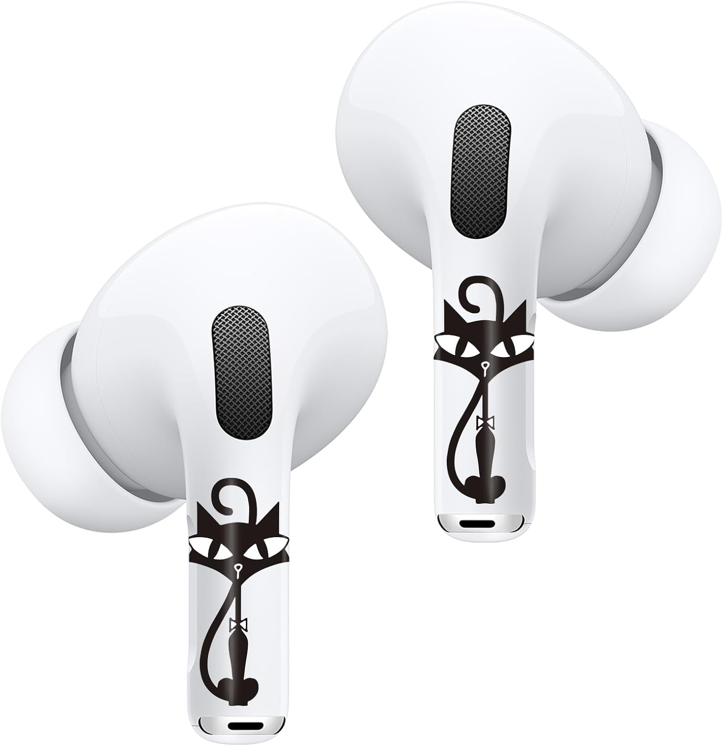 Amazon.com: RockMax for AirPods Pro Skin, Black Decal Stickers for Ear ...