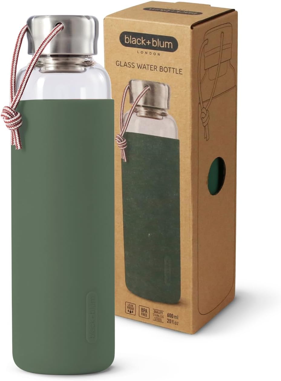 Real World LifeStyle Bamboo Water Bottle, Glass water Bottle Leak Proof ...