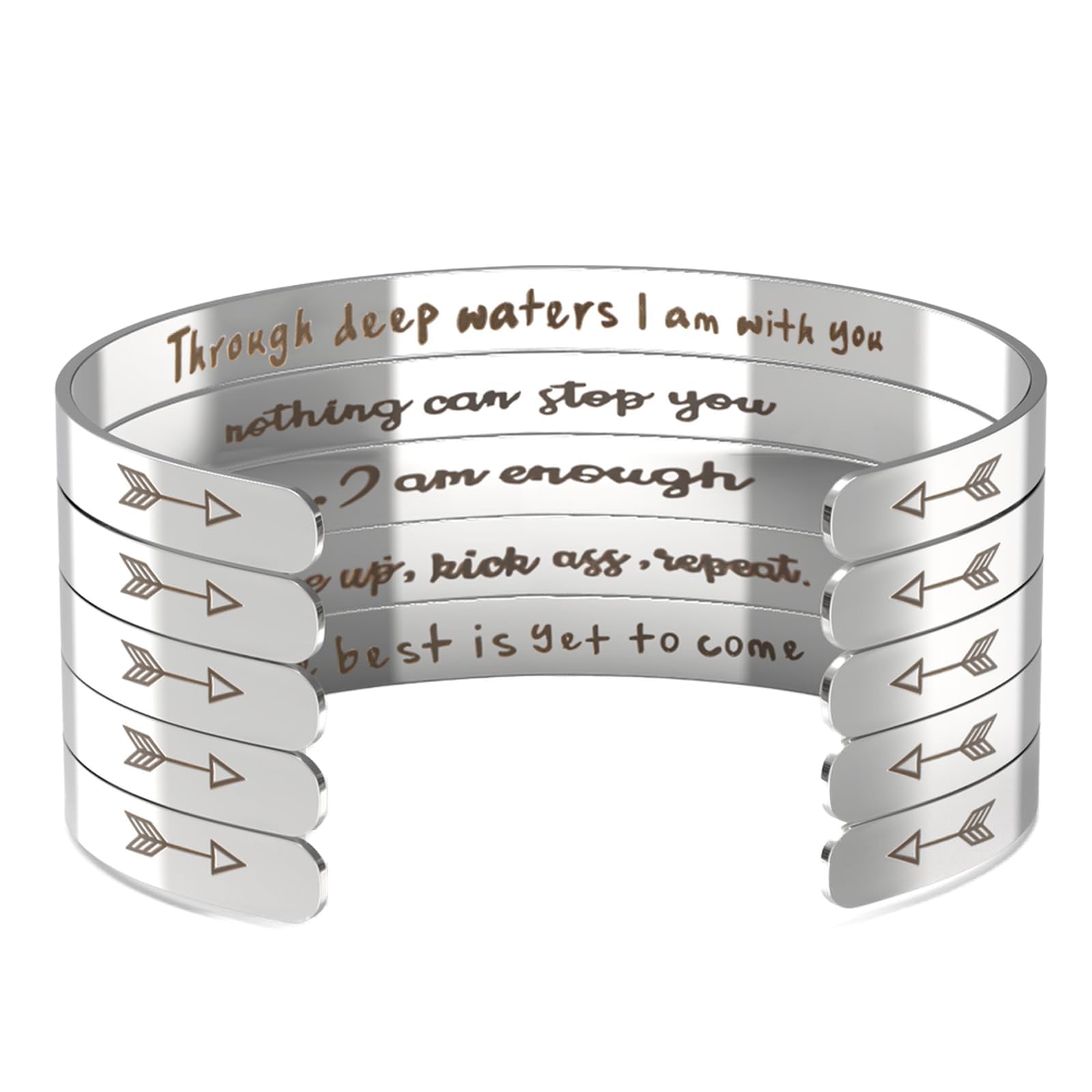 LALASTYLE 5PCS Motivational Bracelet, Inspirational Bracelets ...