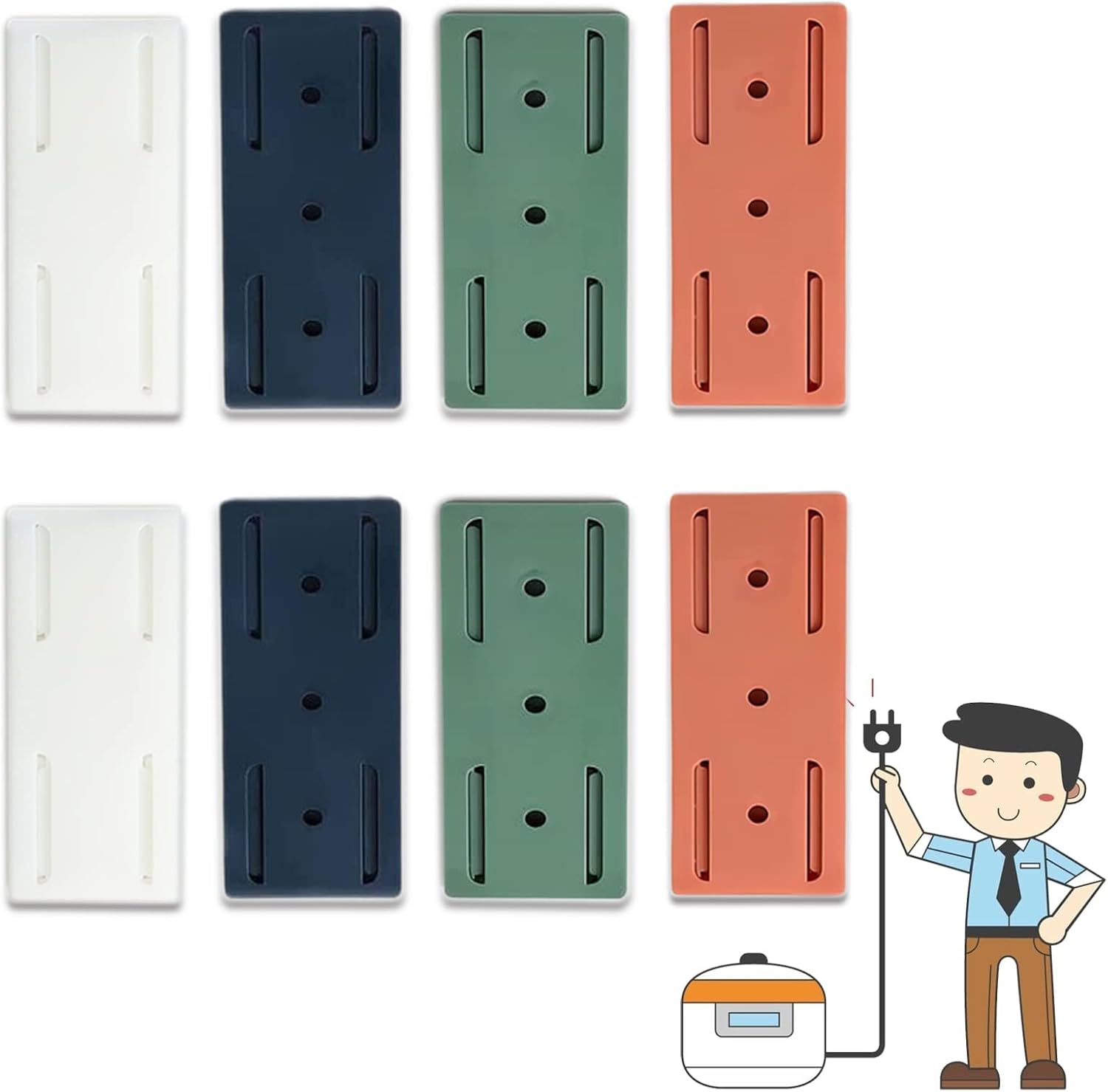 Amazon.com: 8PCS Self Adhesive Desktop Socket Fixer, 2023 New Wall ...