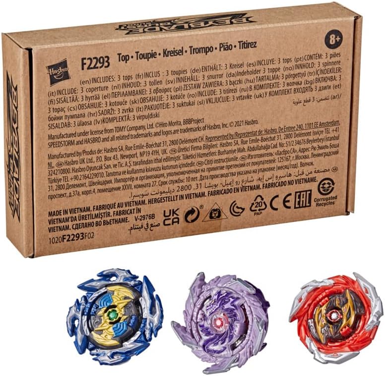 Beyblade Burst Surge Speedstorm Thunder Threat 3 Pack – Colossal Fafnir ...