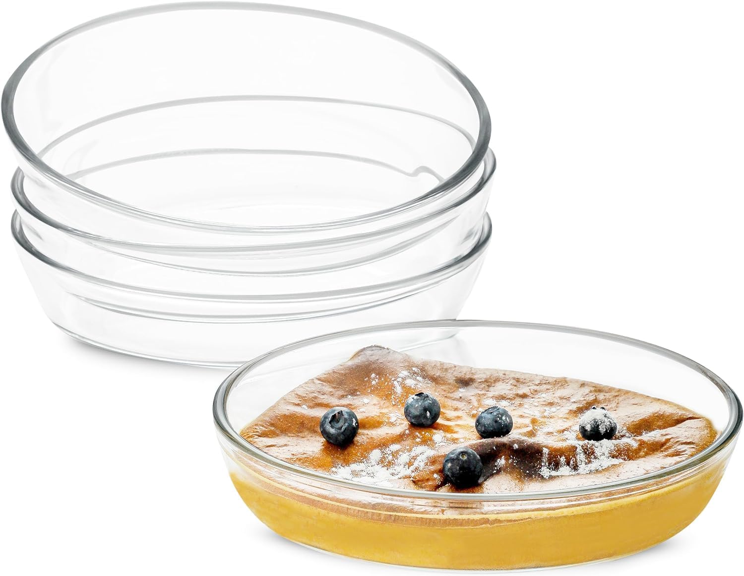 Amazon.com: WYOUTDOOR Oval Glass Baking Dish Clear Baking Dish, Freezer ...