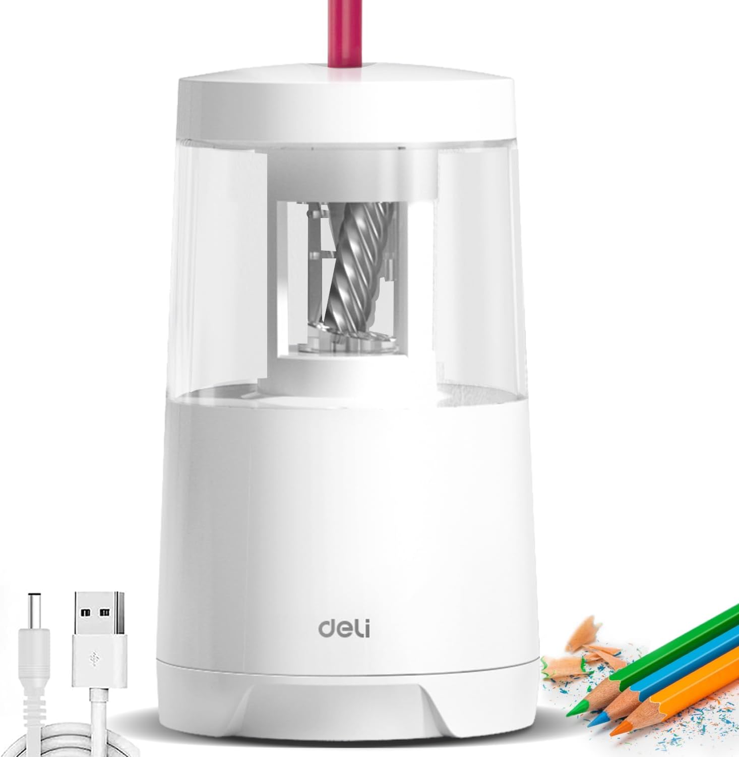 Amazon.com : Deli Electric Pencil Sharpener, Automatic Pencil ...
