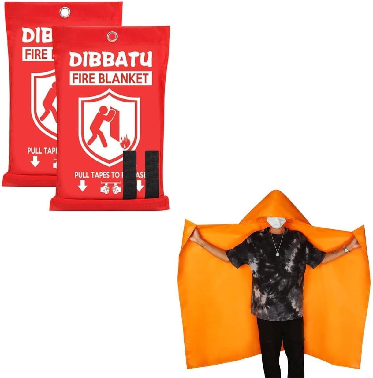 Amazon.com: DIBBATU Fireproof Cloak, Fire Escape Cloak, Extra Big ...