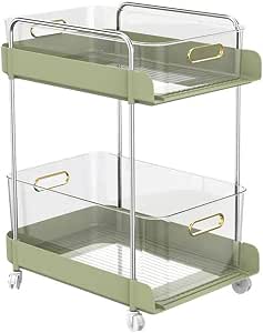 Amazon.com: 2-Tier Utility Rolling Cart,2-Tier Rolling Cart – Mobile ...