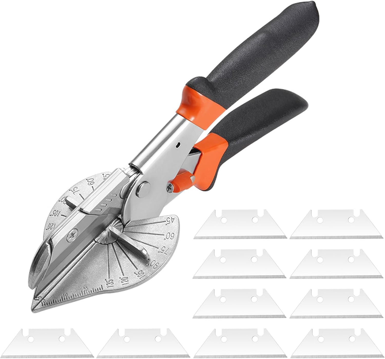 GIONAR Mitre Shears Set, Multi Angle Trim Cutter with 10 Replacement ...