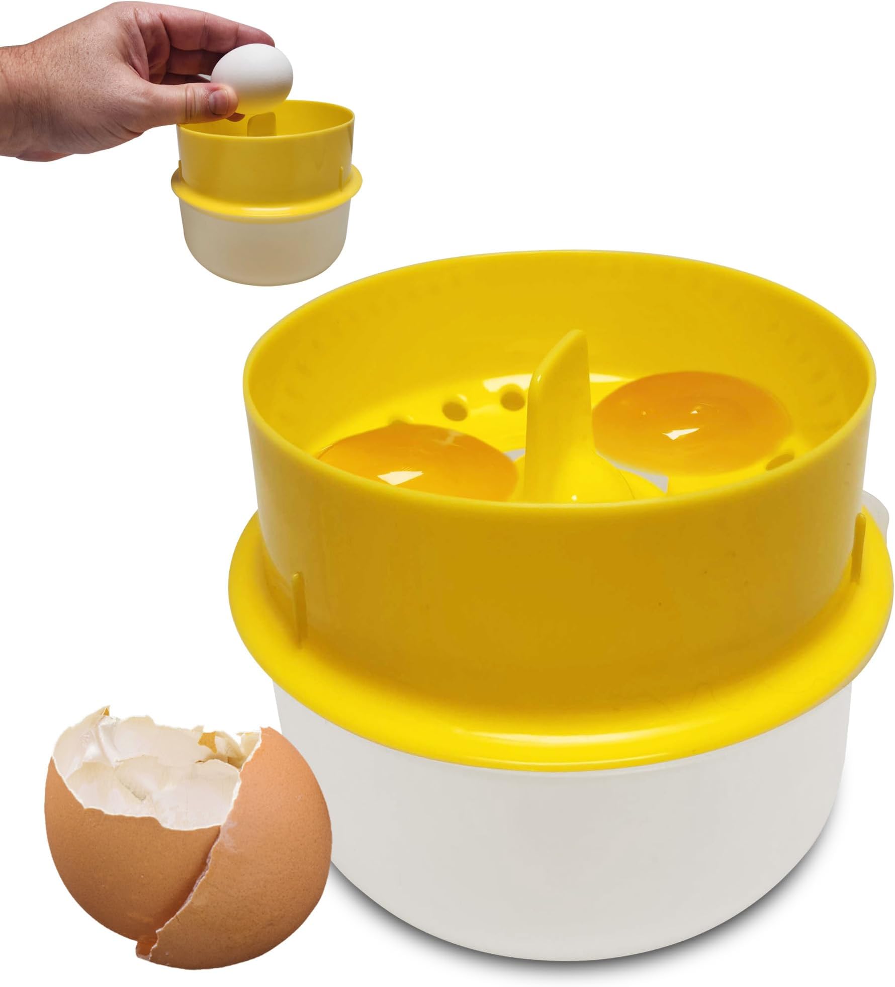 Amazon.com: Egg Separator with Container – Two Piece Egg Separator Tool ...