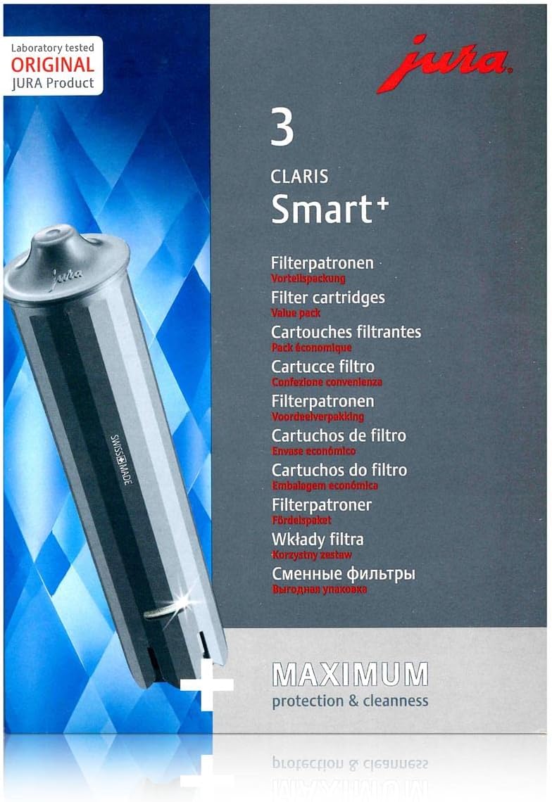 JURA CLARIS Smart+ 24233 Lot de 3 cartouches filtrantes d'origine avec ...