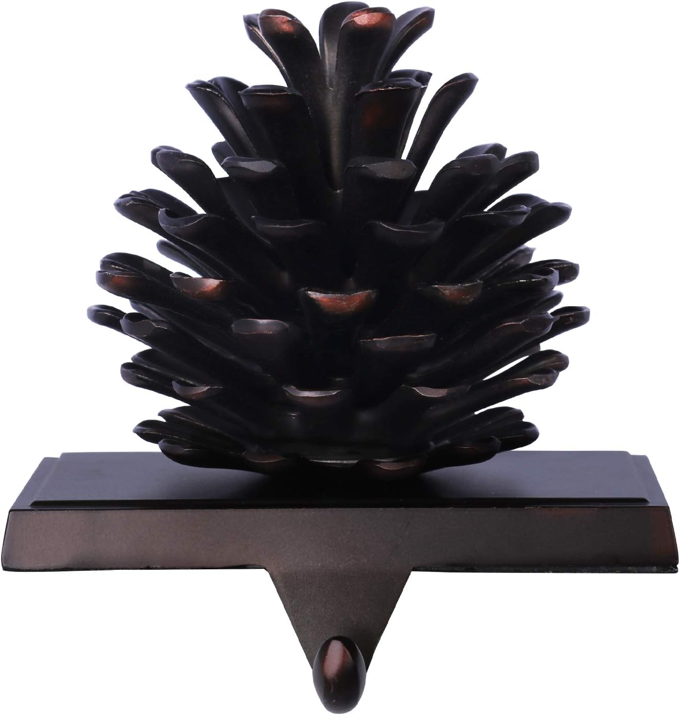 Amazon.com: Pine Cones Christmas Stocking Holder, 3D Brown Metal Mantel ...