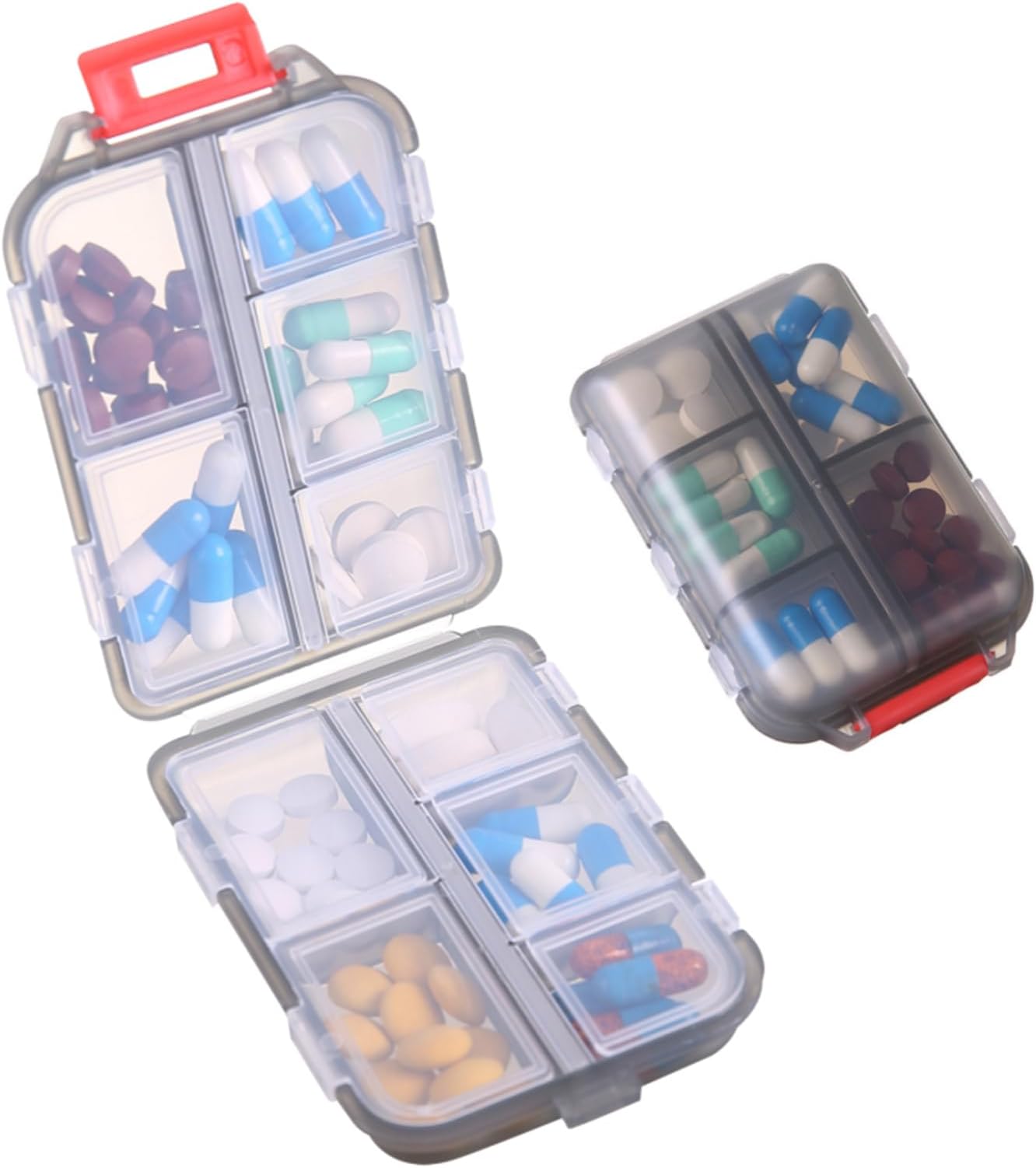 Amazon.com: Zuihug 1Pack Travel Pill Organizer - 10 Compartments Pill ...
