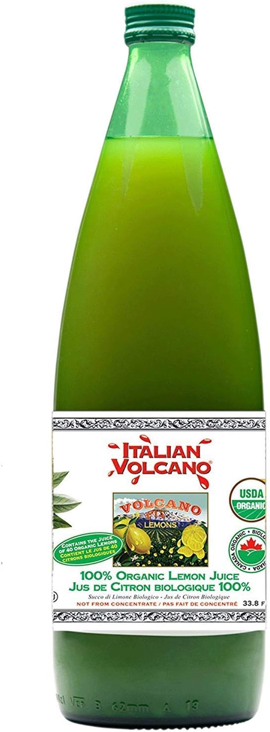 Amazon.com : Italian Volcano USDA Organic Lemon Juice 1 Liter Bottle ...