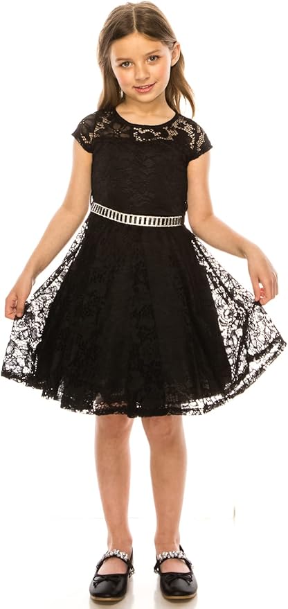 Amazon.com: iGirlDress Little Girls Floral Lace Flower Girls Dresses ...