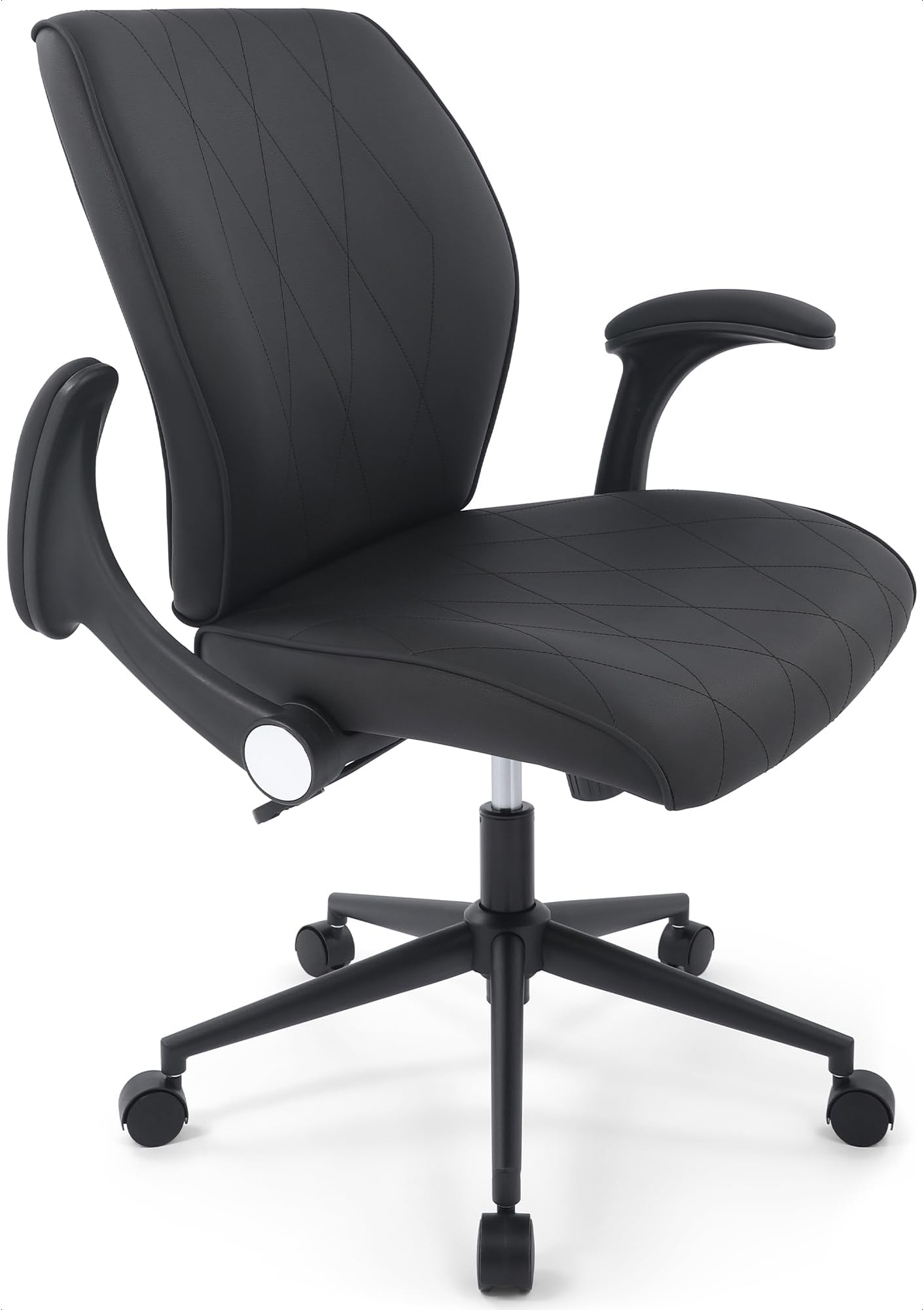 Amazon.com: CHAIRMAN Premium Faux Leather Padded Mid-Back Adjustable ...