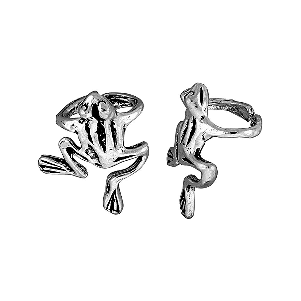 Amazon.com: Sterling Silver Frog Ear Cuff Earring (one piece), 11/16 ...