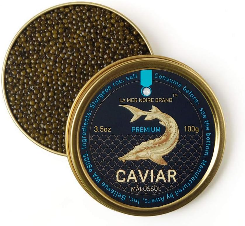 Amazon.com: Ossetra Sturgeon caviar 100g (3.5 oz) : Grocery & Gourmet Food