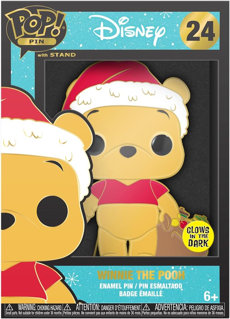 Amazon.com: Funko Pop! Pin: Disney Holiday - Winnie The Pooh with Chase ...