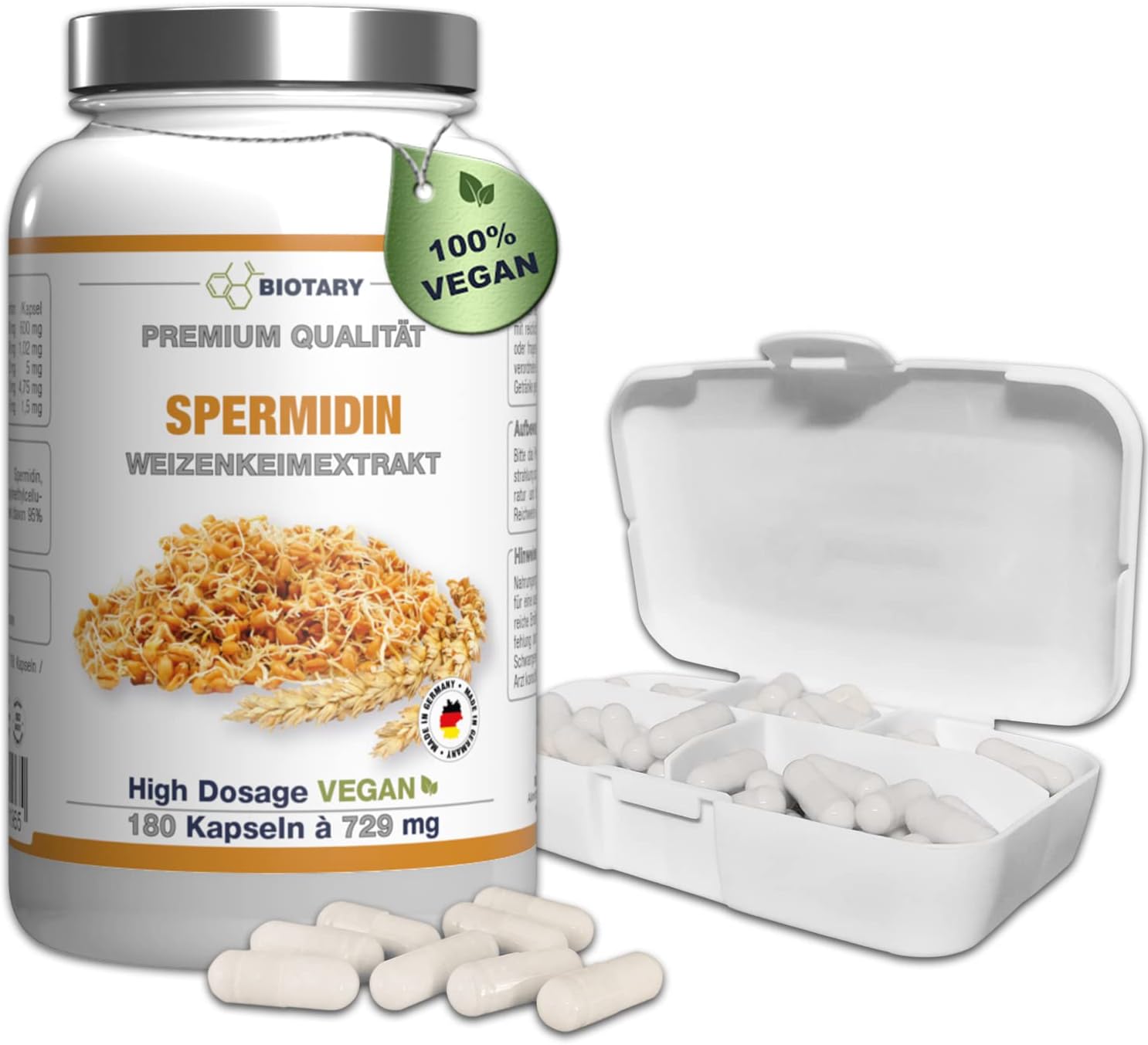 Spermidina – 180 capsule da 606 mg – oltre 4 mg per porzione ...