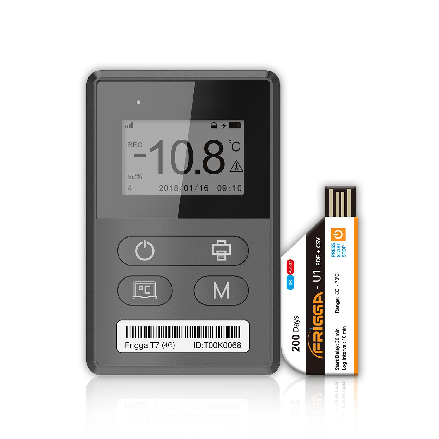 Frigga Real Time Multi-Use Temperature Logger & Single-Use Data Logger ...