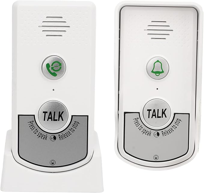 Voice Intercom Doorbells, White Easy to Use Wireless Intercom Doorbells ...