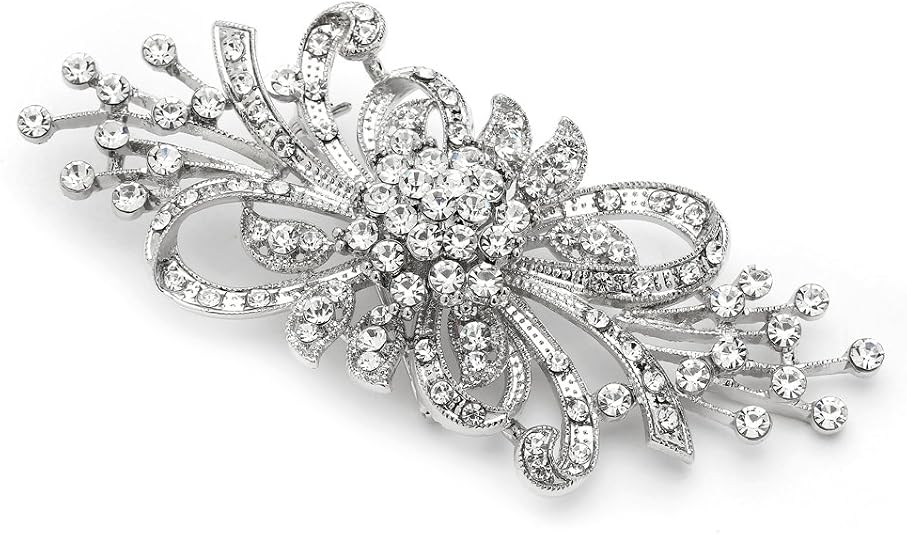 Amazon.com: Mariell Antique Crystal Bridal Brooch Pin for Weddings ...