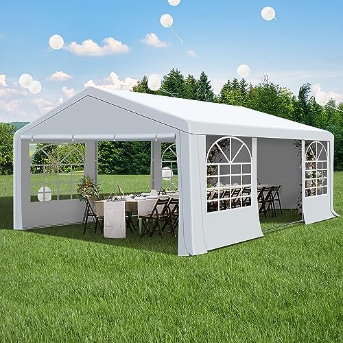 Amazon.com : GARTOO 20' x 20' Canopy Party Tent & Carport - Heavy Duty ...