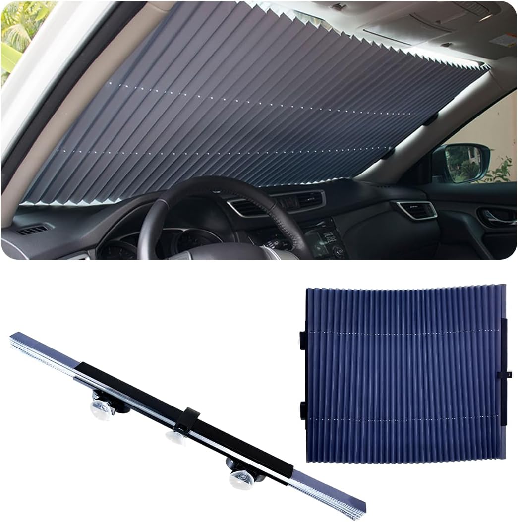 Amazon.com: Suvnie Retractable Windshield Sun Shade for Car, 27 Inch ...