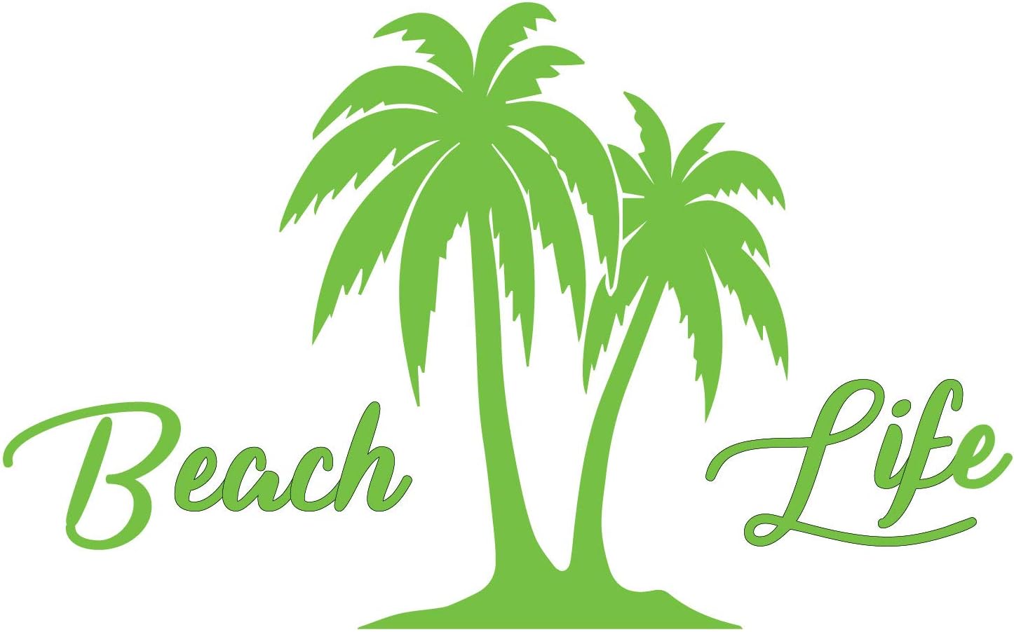 Amazon.com: Beach Life Palm Trees Island Vinyl Decal Sticker Car Window ...