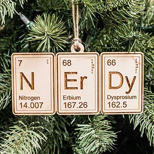 Amazon.com: Ornament - Periodic Table Nerdy - Raw Wood 3x5in : Home ...