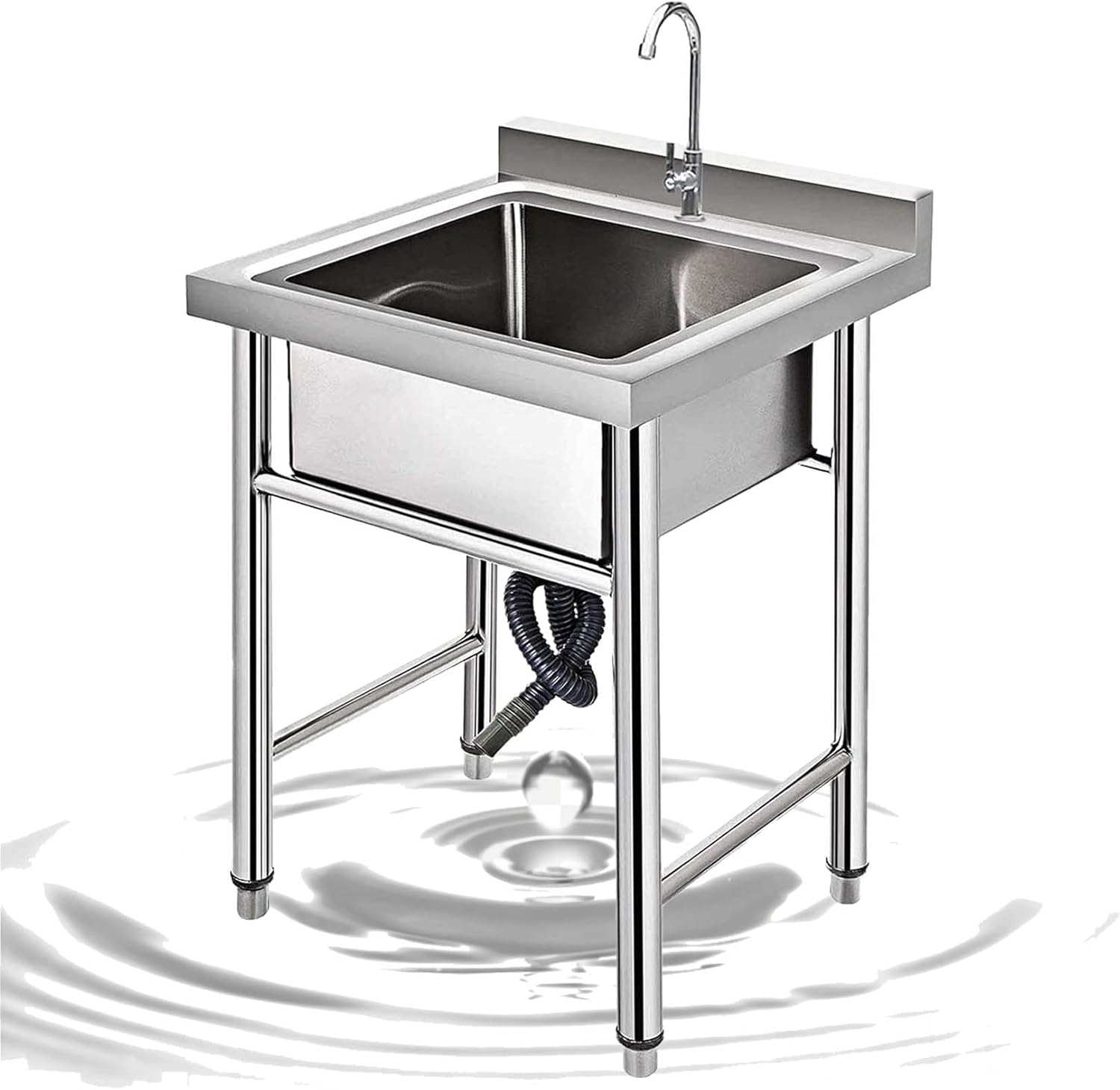 Compartimento de pia utilitário de preparação de cozinha comercial ...